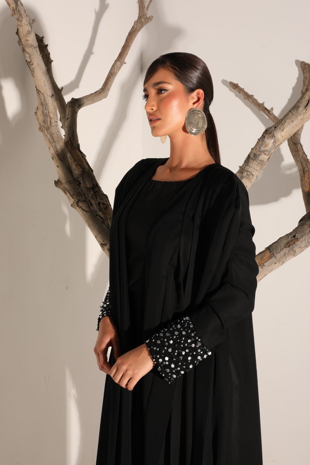 Silver Rain Elegance Abaya - Elna Line